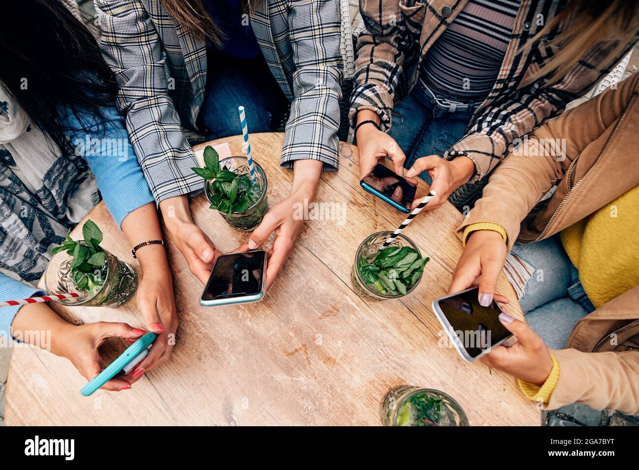 Group of people using new technology hi-res stock photography and ...