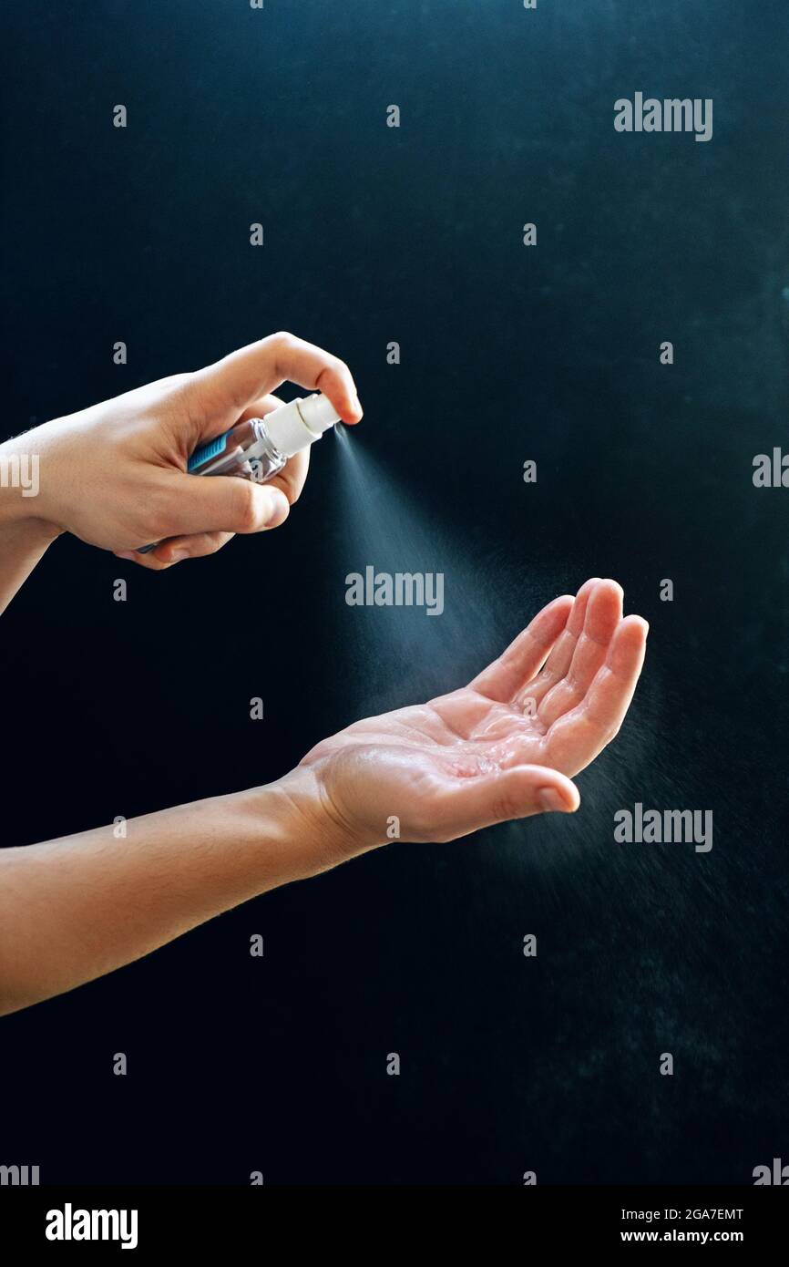 Hand hygiene sanitizer dispenser hi-res stock photography and images ...