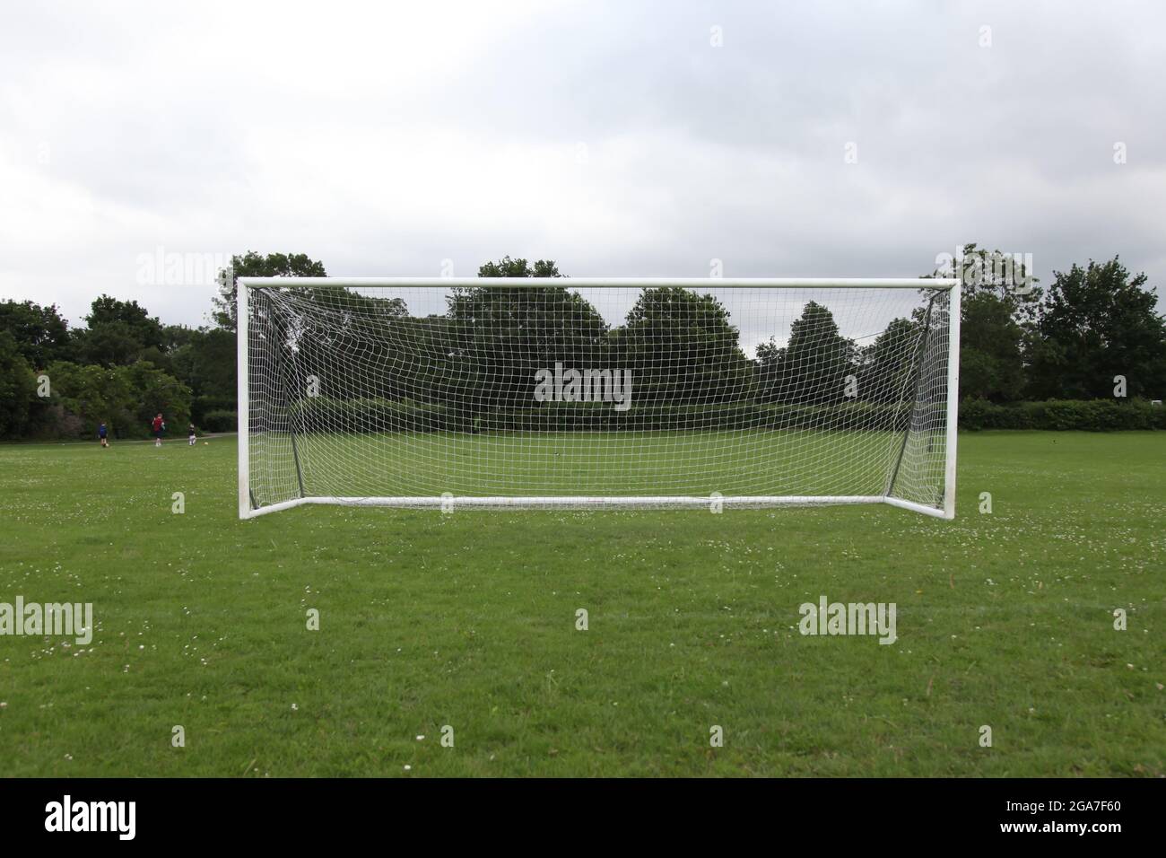 Goalposts with nets hi-res stock photography and images - Alamy