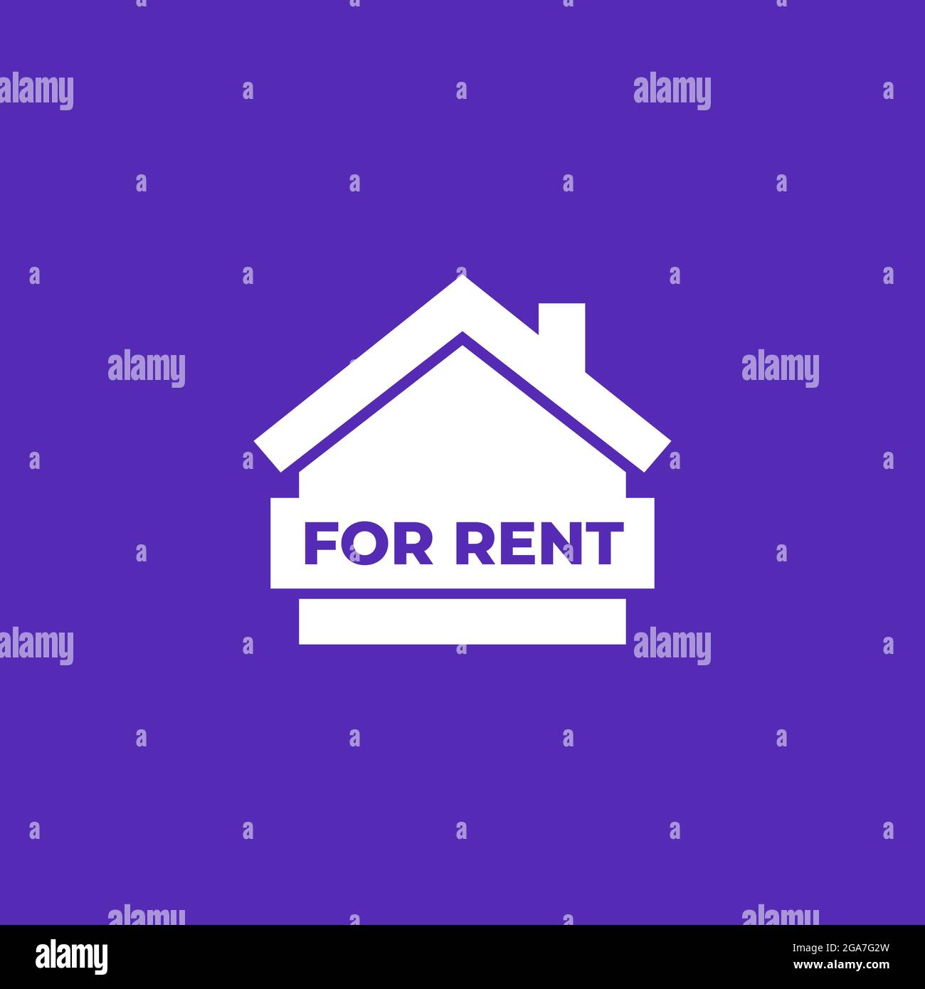 For rent icon with house, vector Stock Vector Image & Art - Alamy
