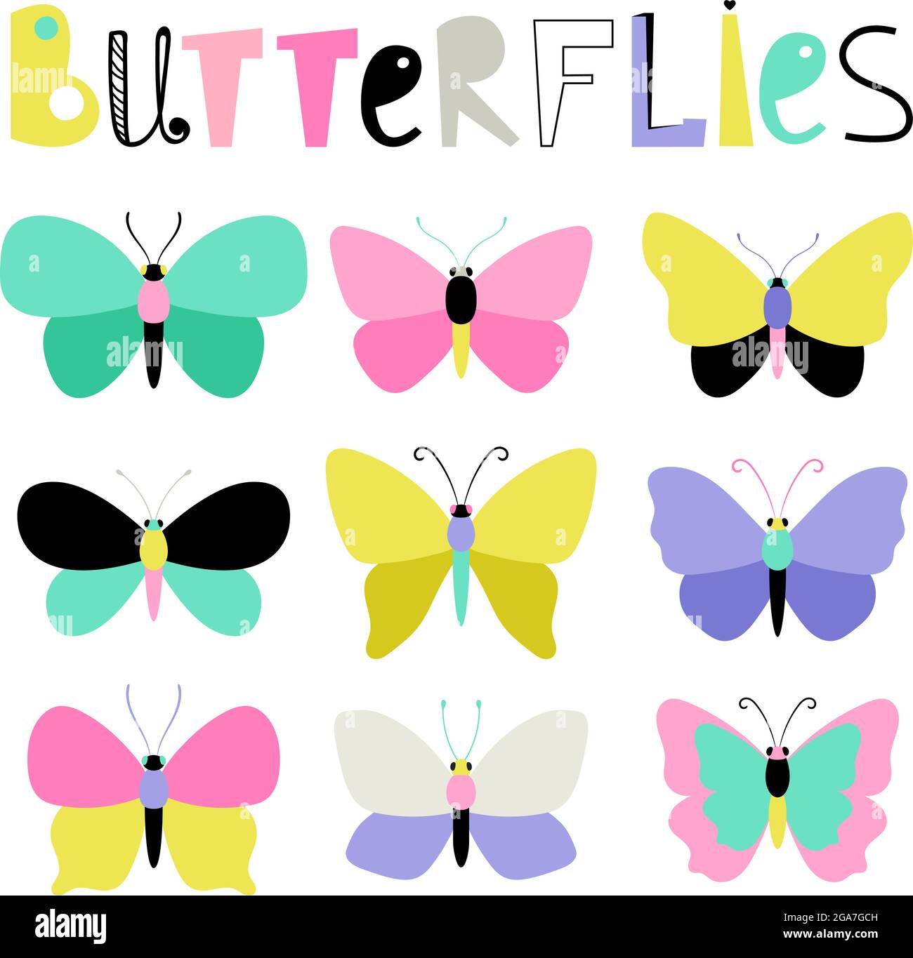 Cute set different nice Cut Out Stock Images & Pictures - Alamy