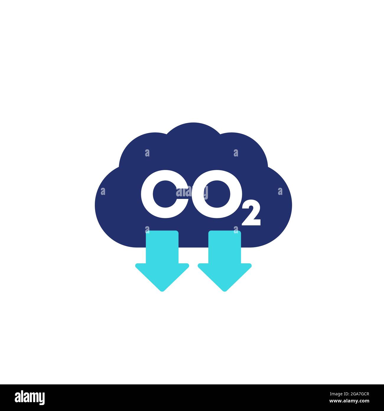 co2 gas, carbon emission reducing vector icon Stock Vector Image & Art ...
