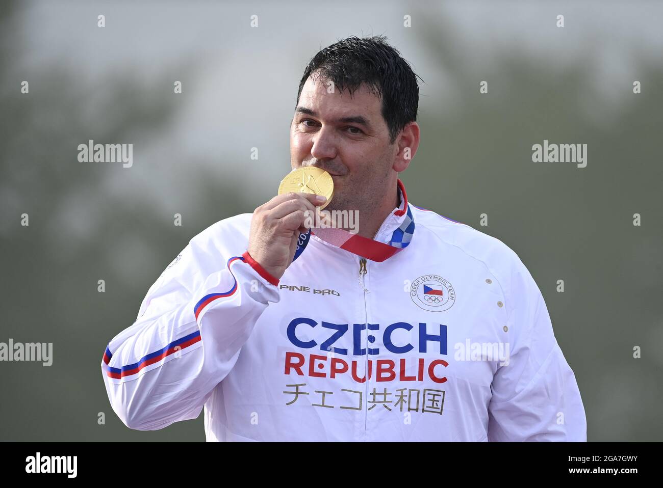 Tokyo, Japan. 29th July, 2021. Czech sports shooter Jiri Liptak poses ...
