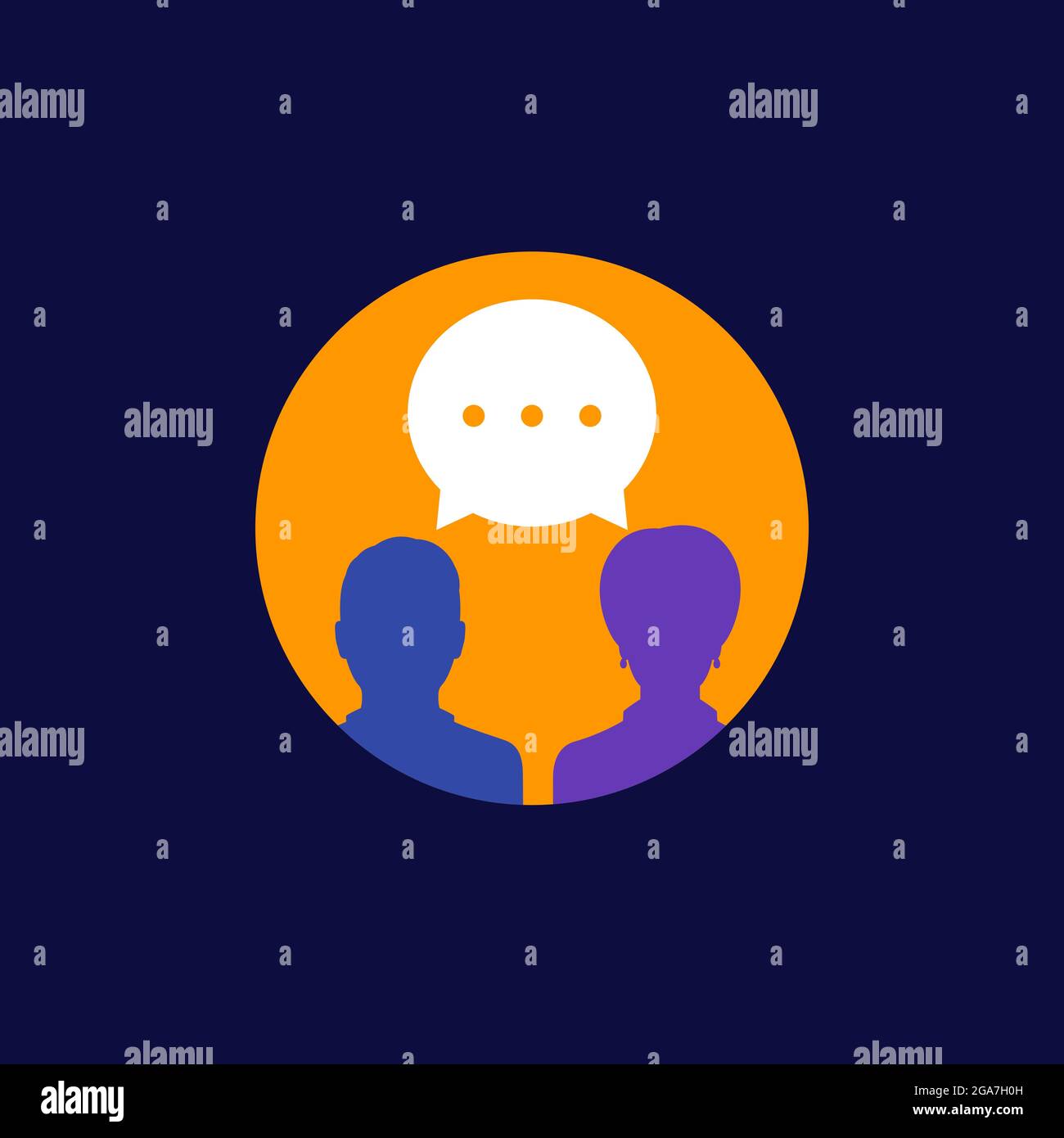 debate icon with man and woman, vector Stock Vector Image & Art - Alamy