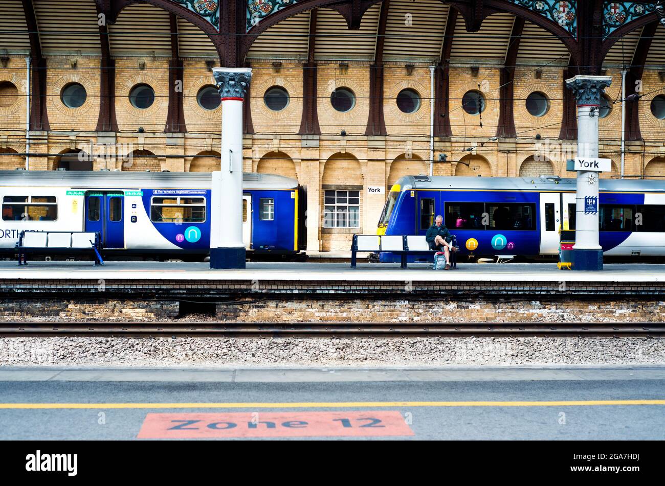 Northern Rail Units in bay platform, York Railway station, York ...