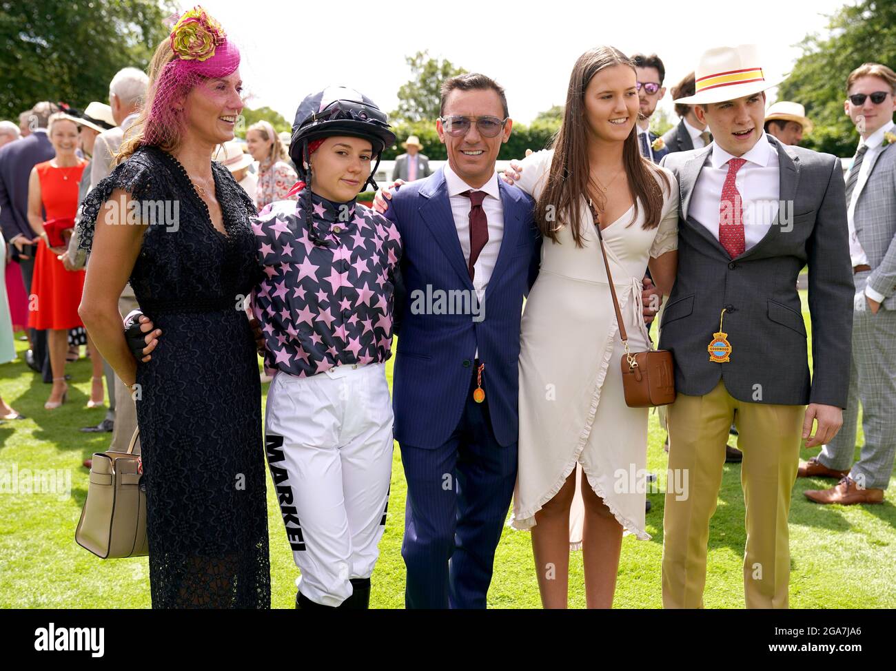 Ella Dettori Poses With Dad Frankie Dettori Centre And Members Of Her