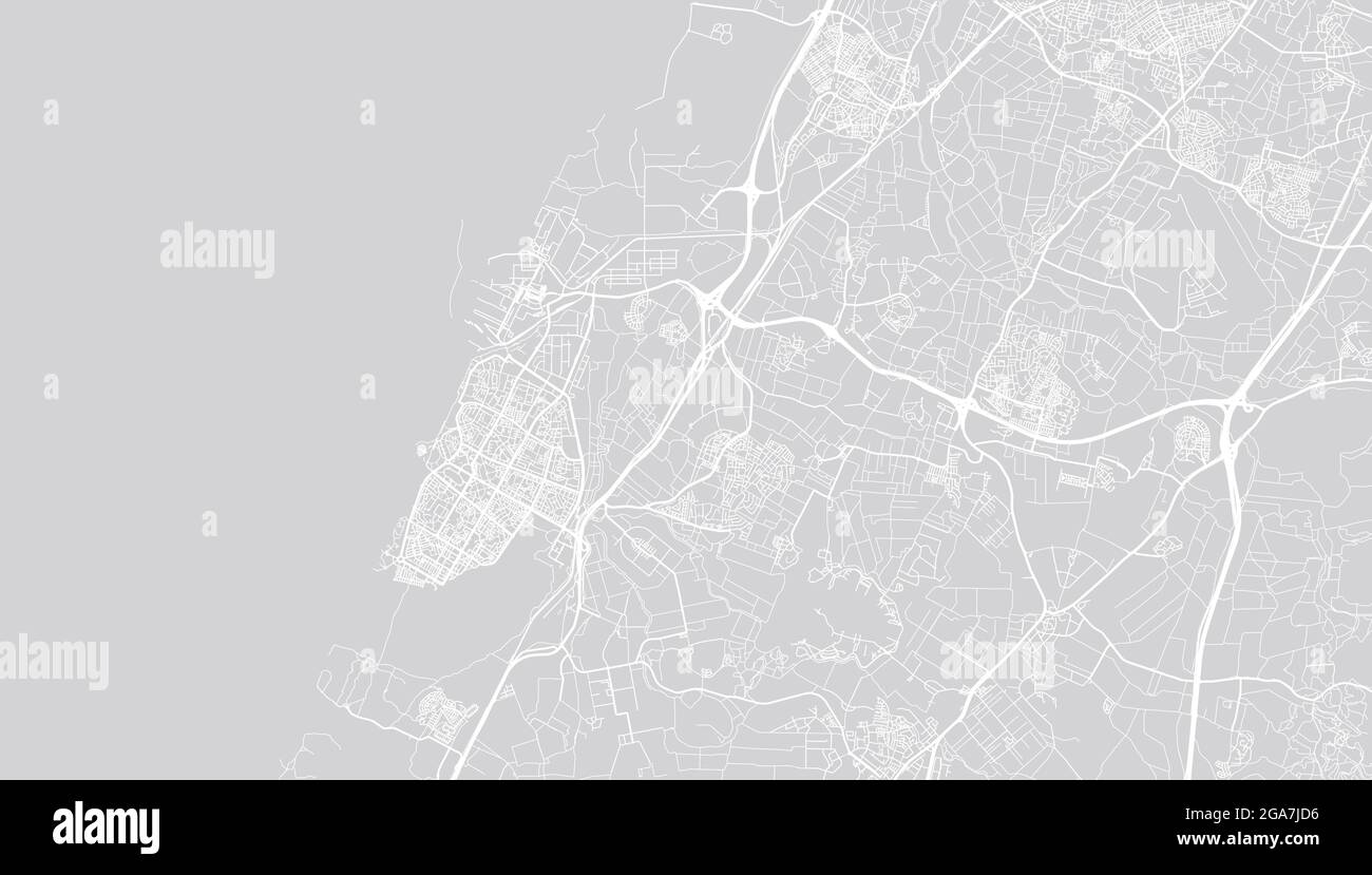 Urban vector city map of Ashdod, Israel, middle east Stock Vector Image ...