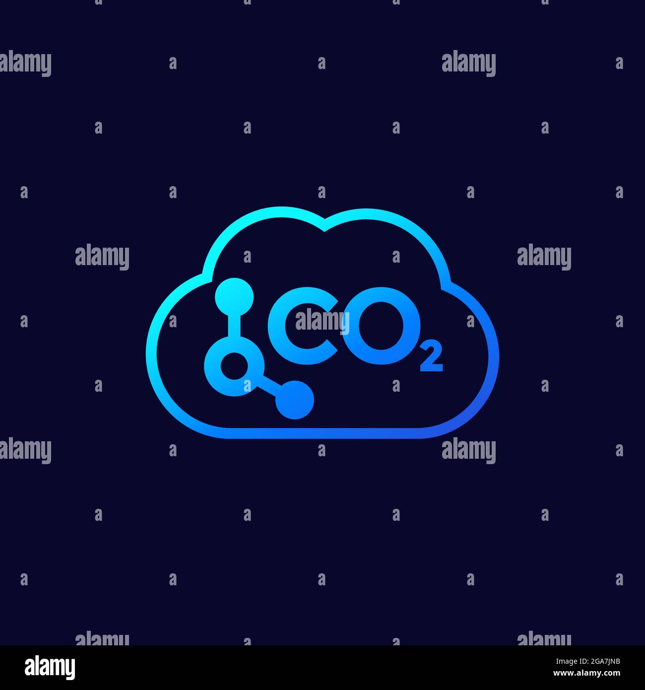co2, carbon gas icon on dark, vector Stock Vector Image & Art - Alamy