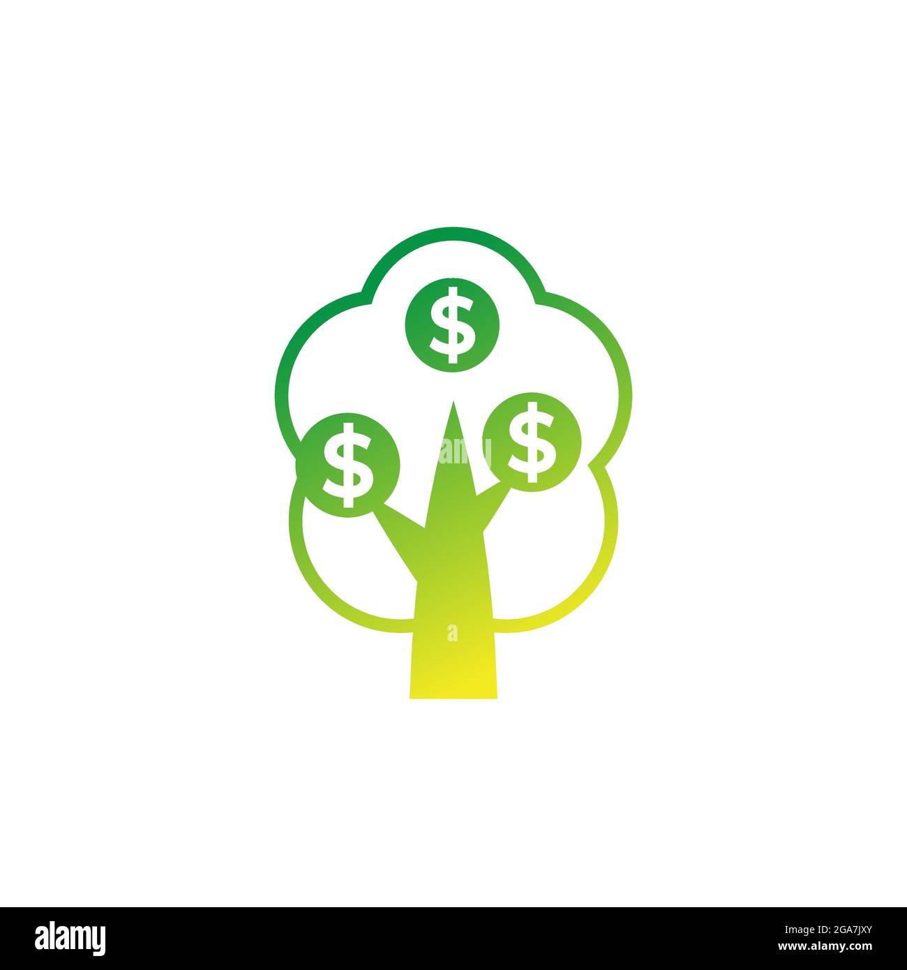 Money tree icon on white, vector art Stock Vector Image & Art - Alamy