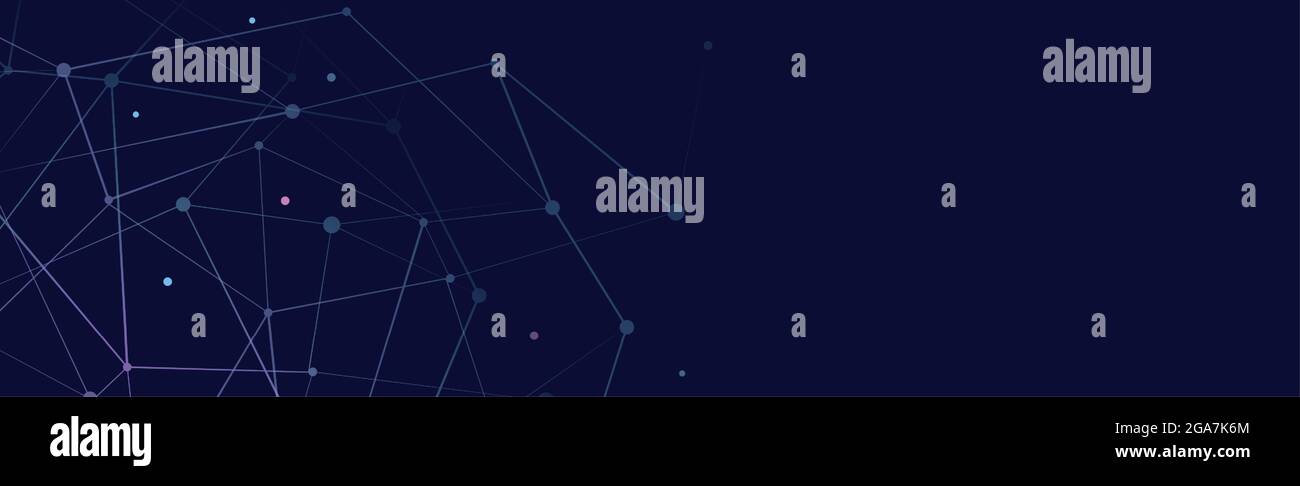 Abstract blue lines and dots background - Vector illustration Stock ...