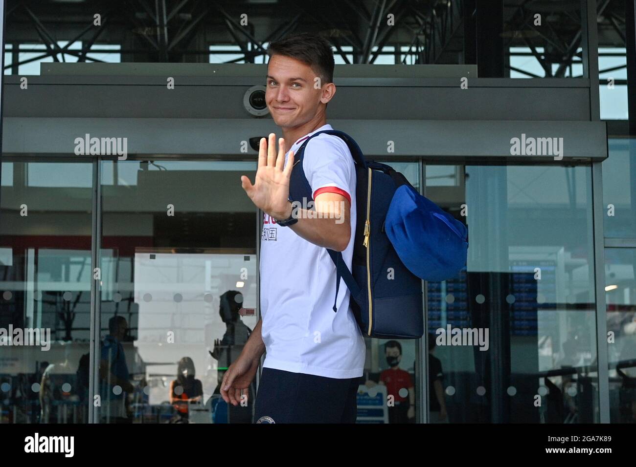 Prague, Czech Republic. 29th July, 2021. Czech modern pentathlete ...