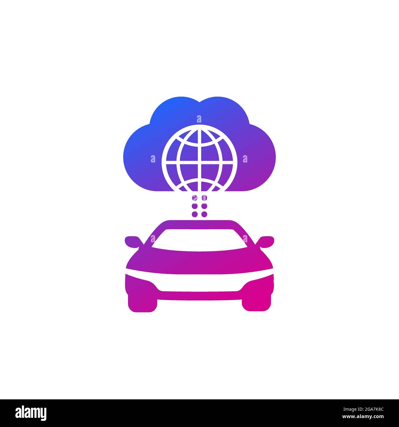 White electric car connected Stock Vector Images - Alamy