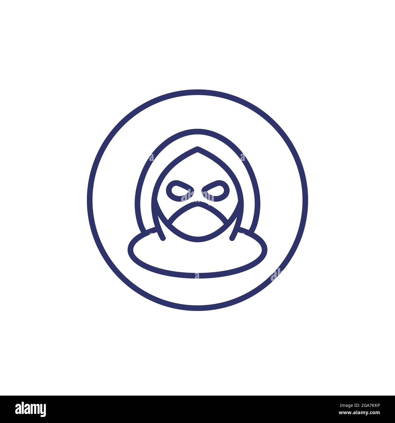 criminal, thief or robber line icon, vector Stock Vector Image & Art ...