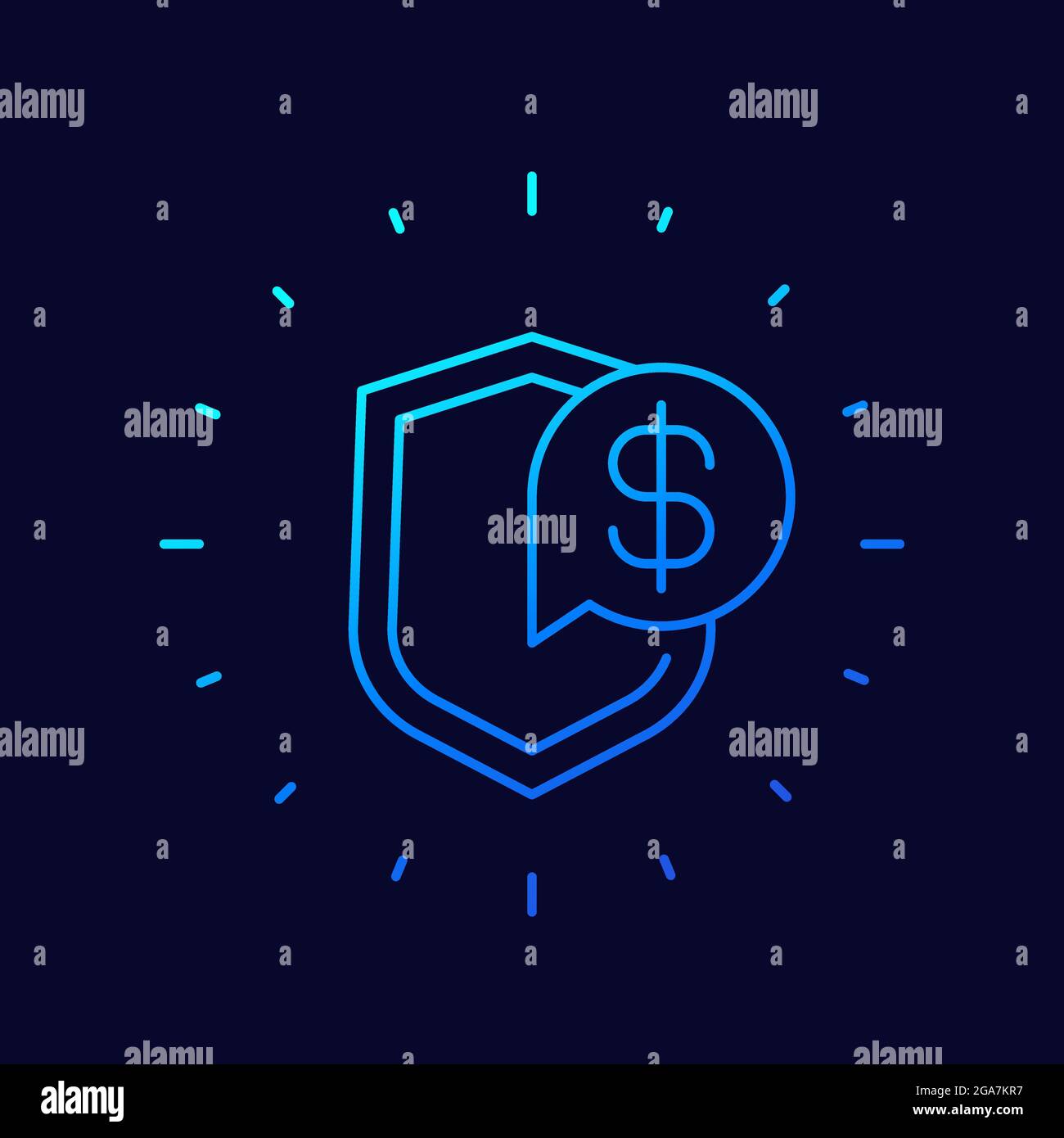 insurance money line icon, vector Stock Vector Image & Art - Alamy