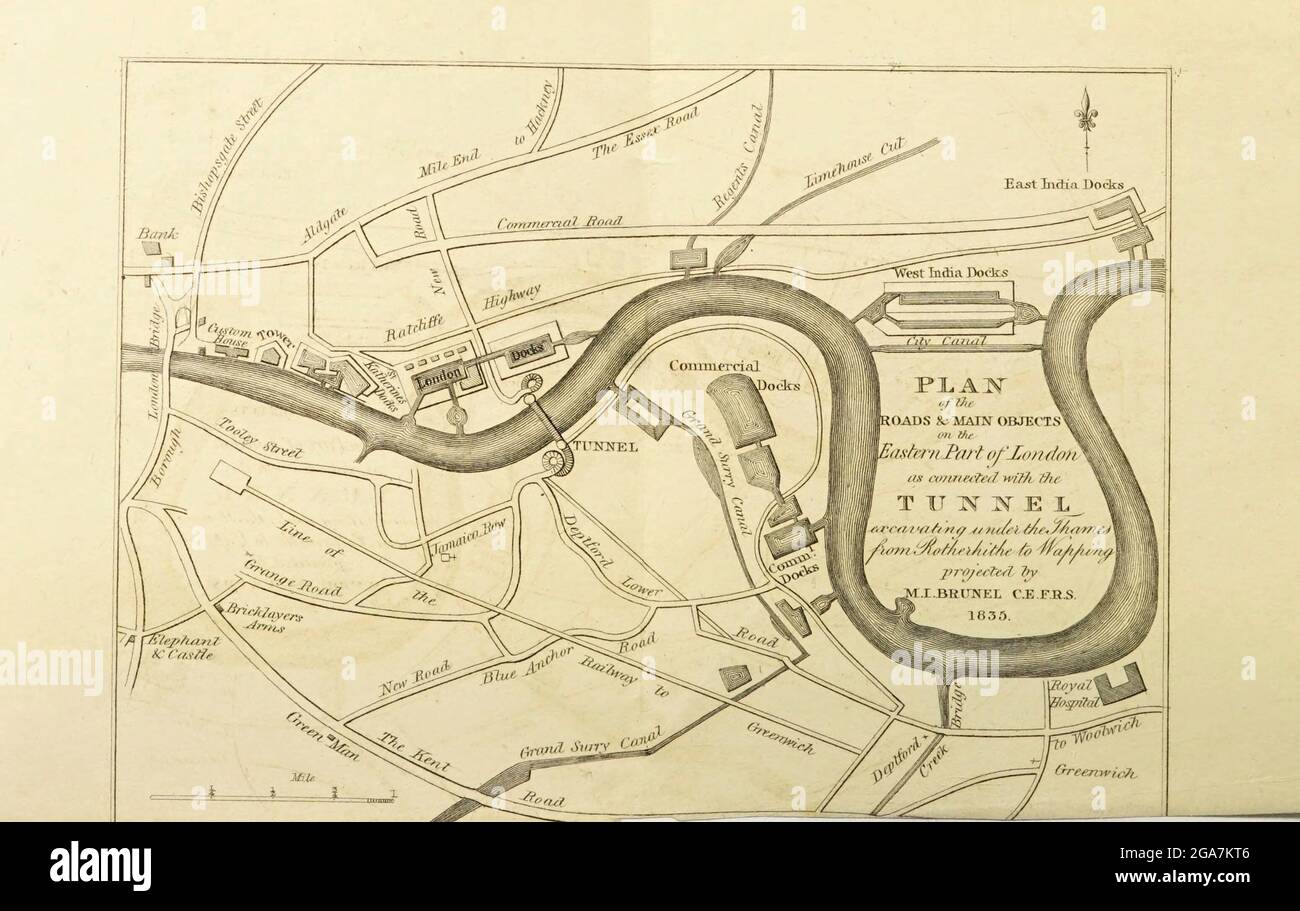 The Thames Tunnel is a tunnel beneath the River Thames in London ...
