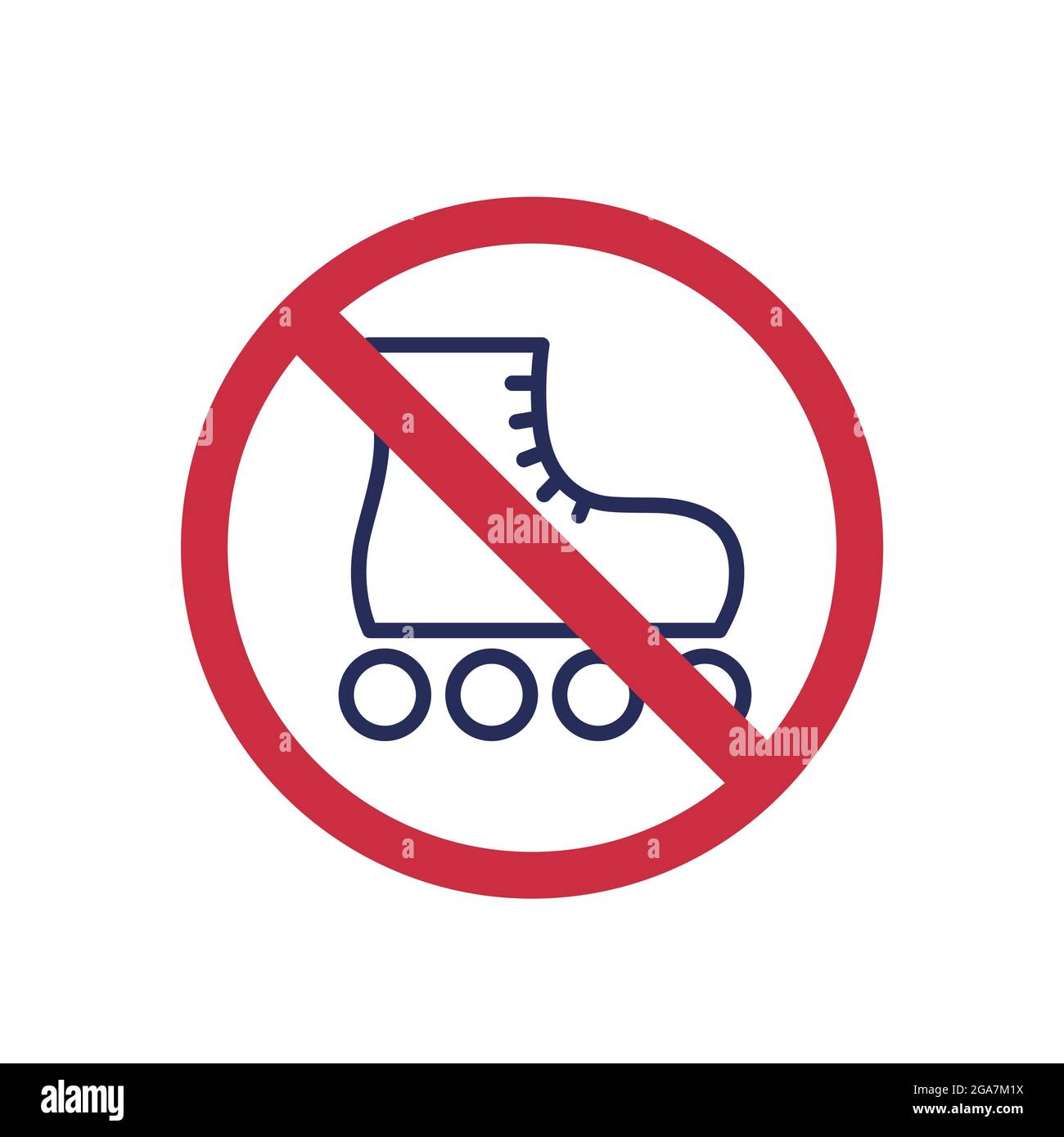 no roller skates sign, vector Stock Vector Image & Art - Alamy
