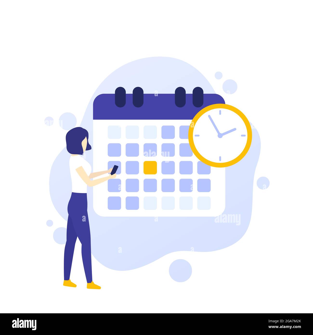 Girl period calendar app Stock Vector Images - Alamy