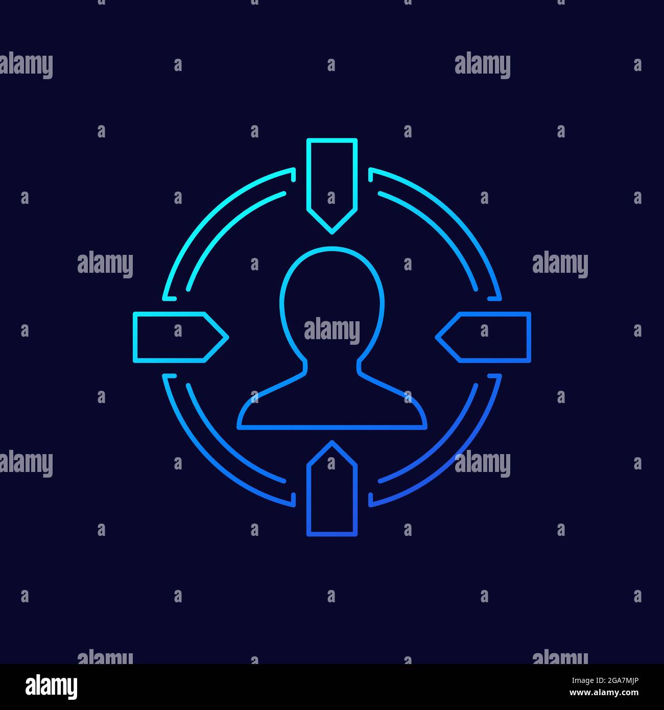 Customer centricity line icon, vector Stock Vector Image & Art - Alamy
