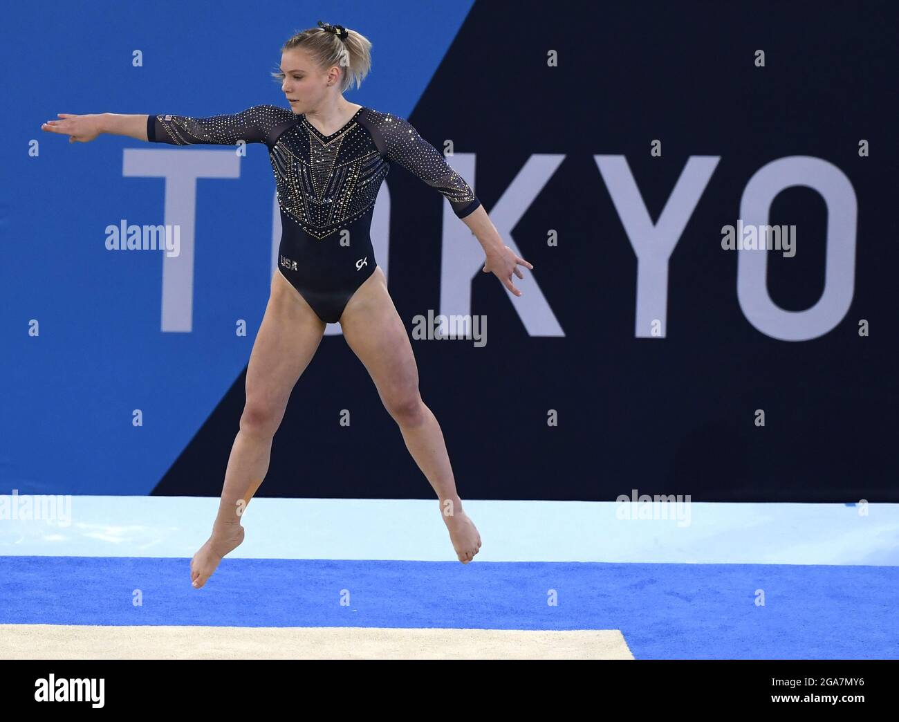 Tokyo, Japan. 29th July, 2021. Jade Carey of the United States performs ...