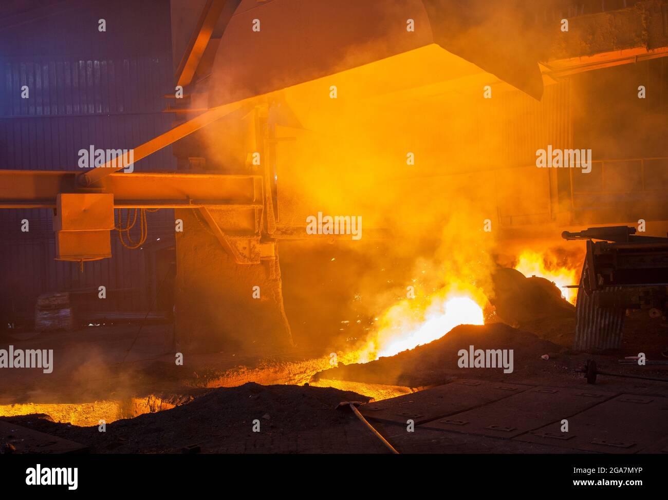 Eregli, Zonguldak / Turkey - 05/20/2013: A view of iron steel ...