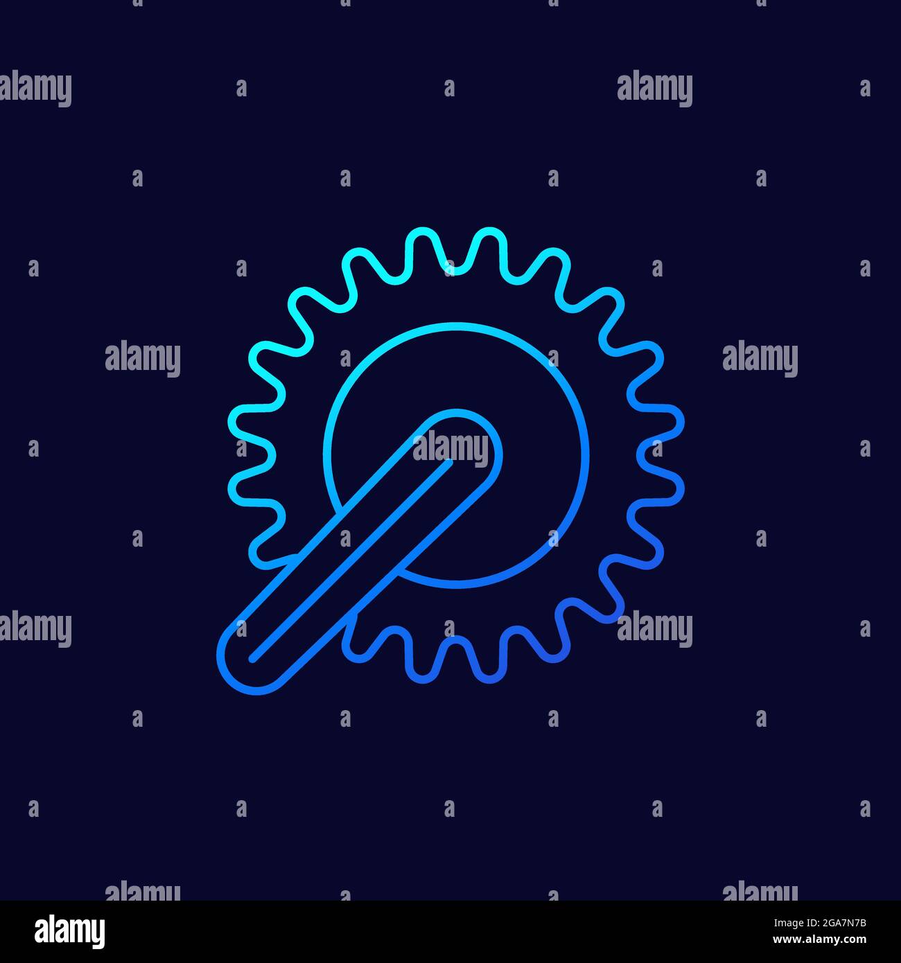 Bicycle crank line vector icon Stock Vector Image & Art - Alamy