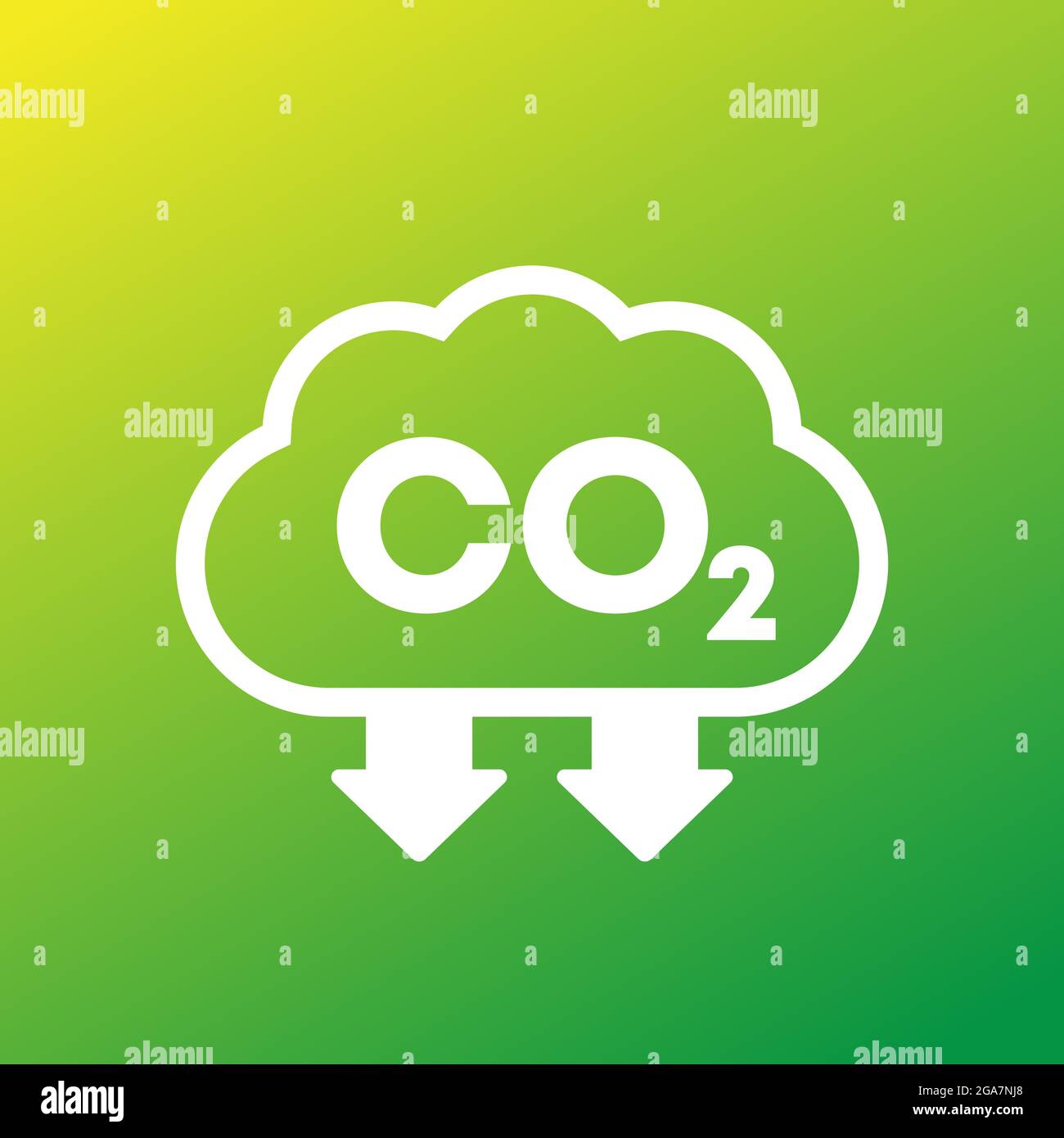 carbon emission reducing icon, vector Stock Vector Image & Art - Alamy