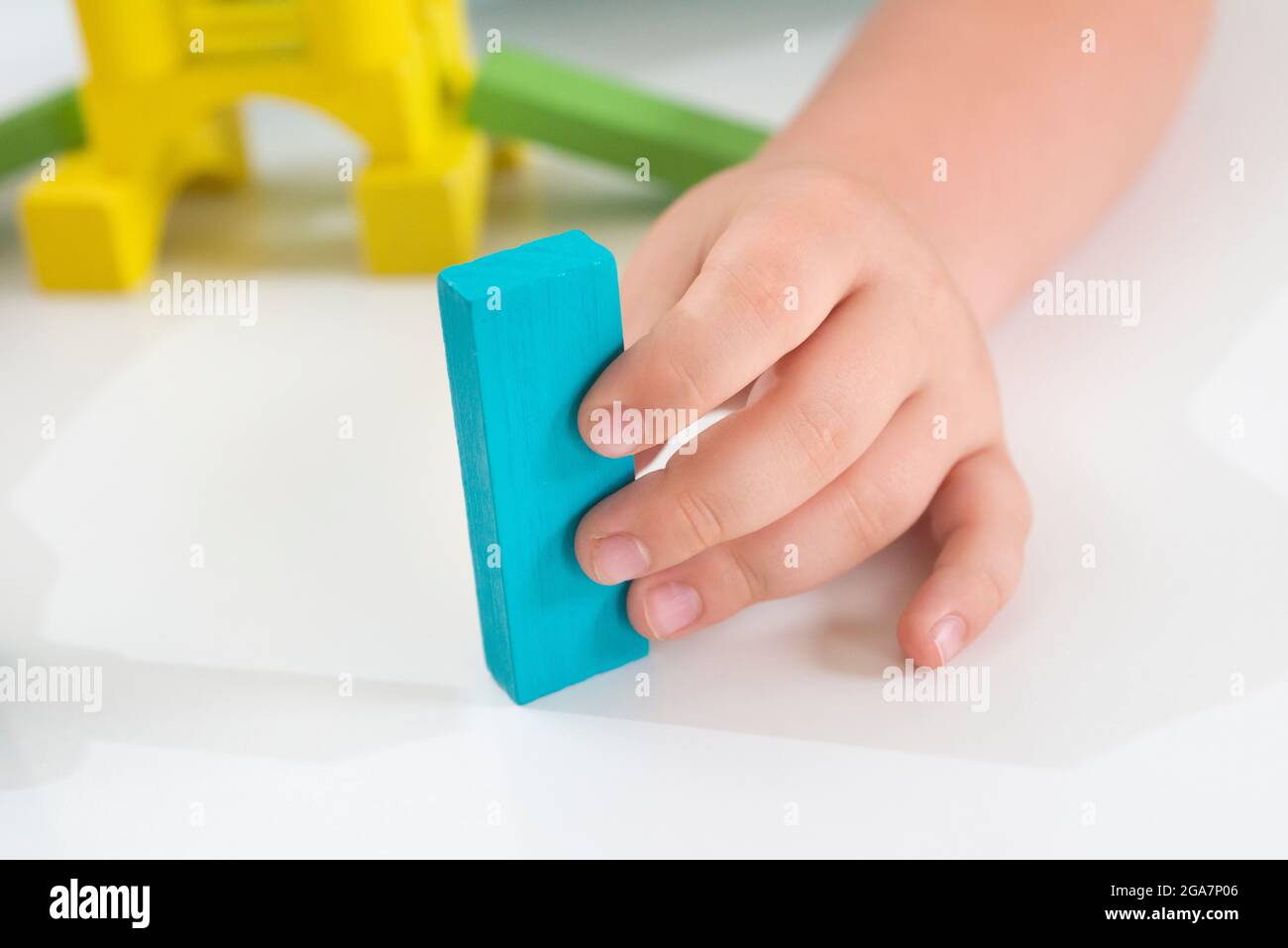 Boy Playing Building Wooden Blocks Stock Photo - Alamy Boy Playing Building Wooden Blocks Stock Photo - Alamy
