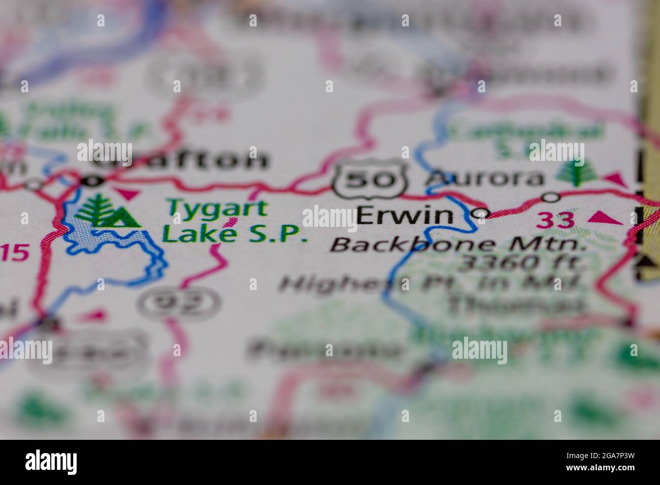 Erwin virginia on a map hi-res stock photography and images - Alamy