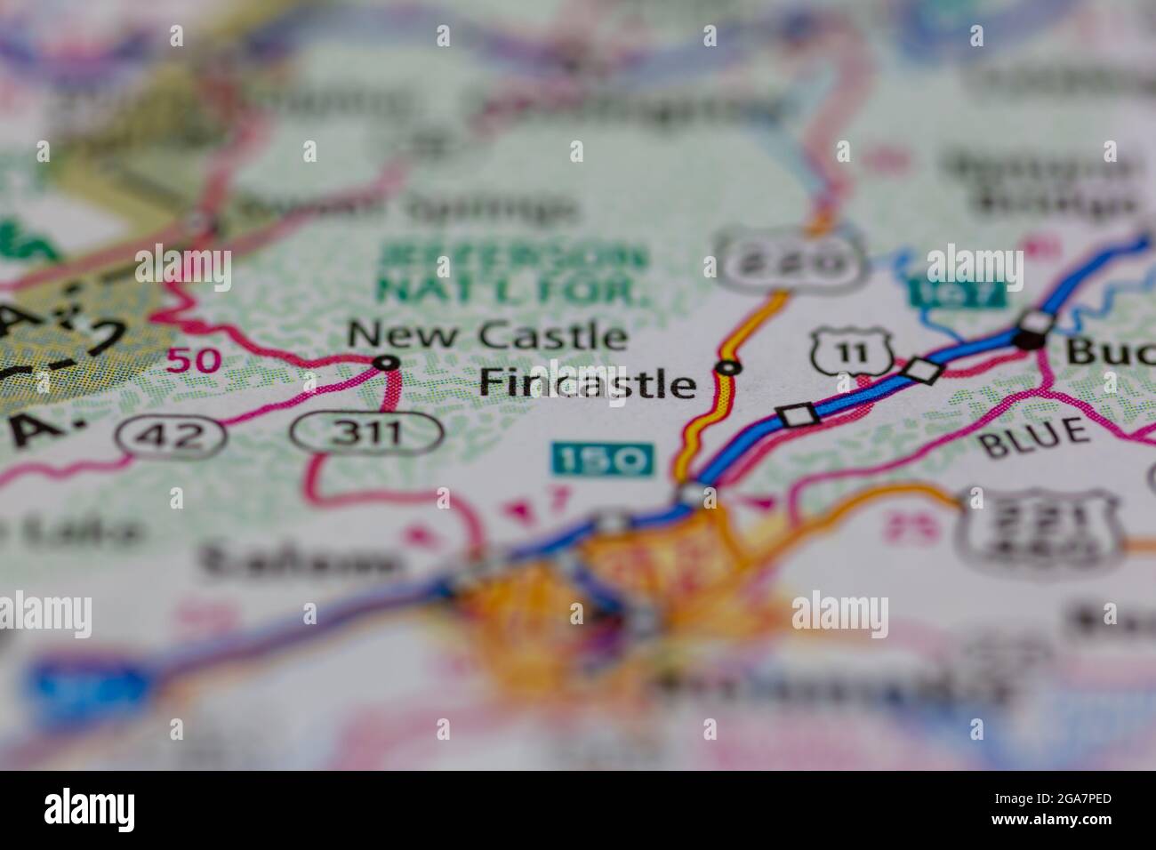 Map of fincastle hi-res stock photography and images - Alamy