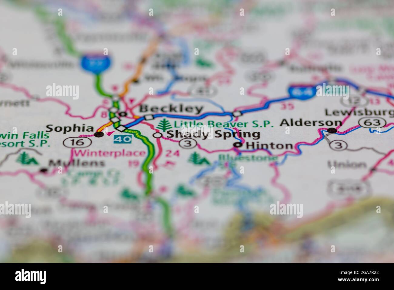 Map of shady spring hi-res stock photography and images - Alamy