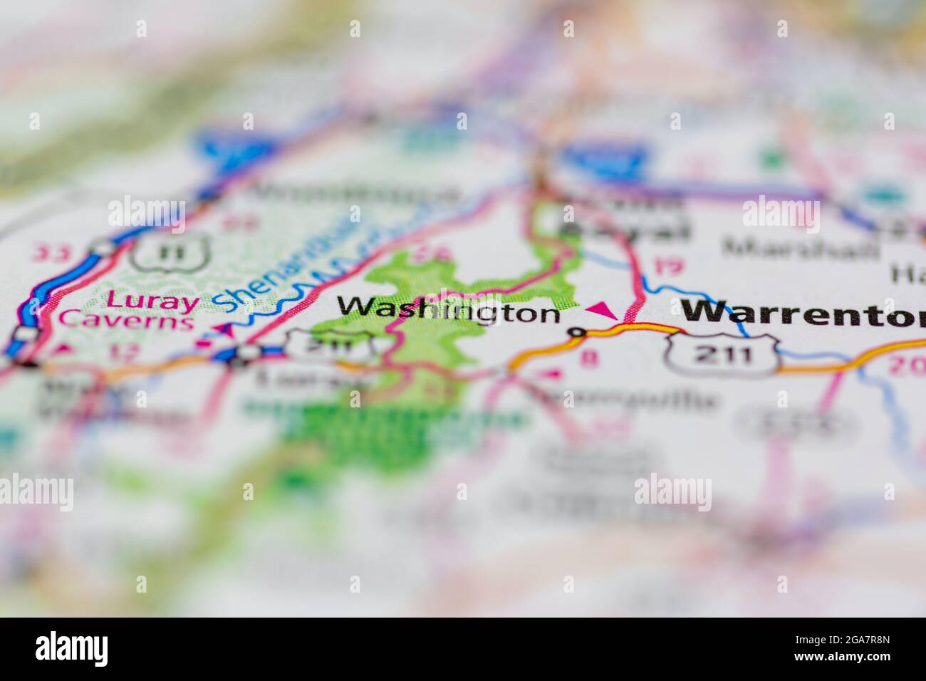 Washington virginia on a map hi-res stock photography and images - Alamy