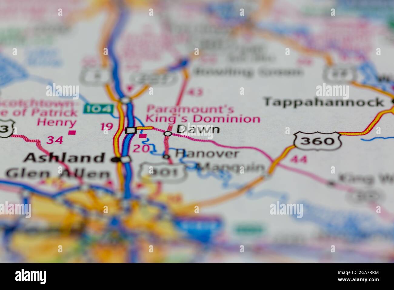 Dawn virginia map hi-res stock photography and images - Alamy