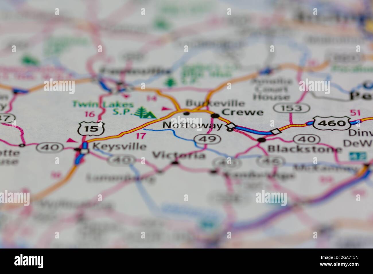 Nottoway virginia map hi-res stock photography and images - Alamy