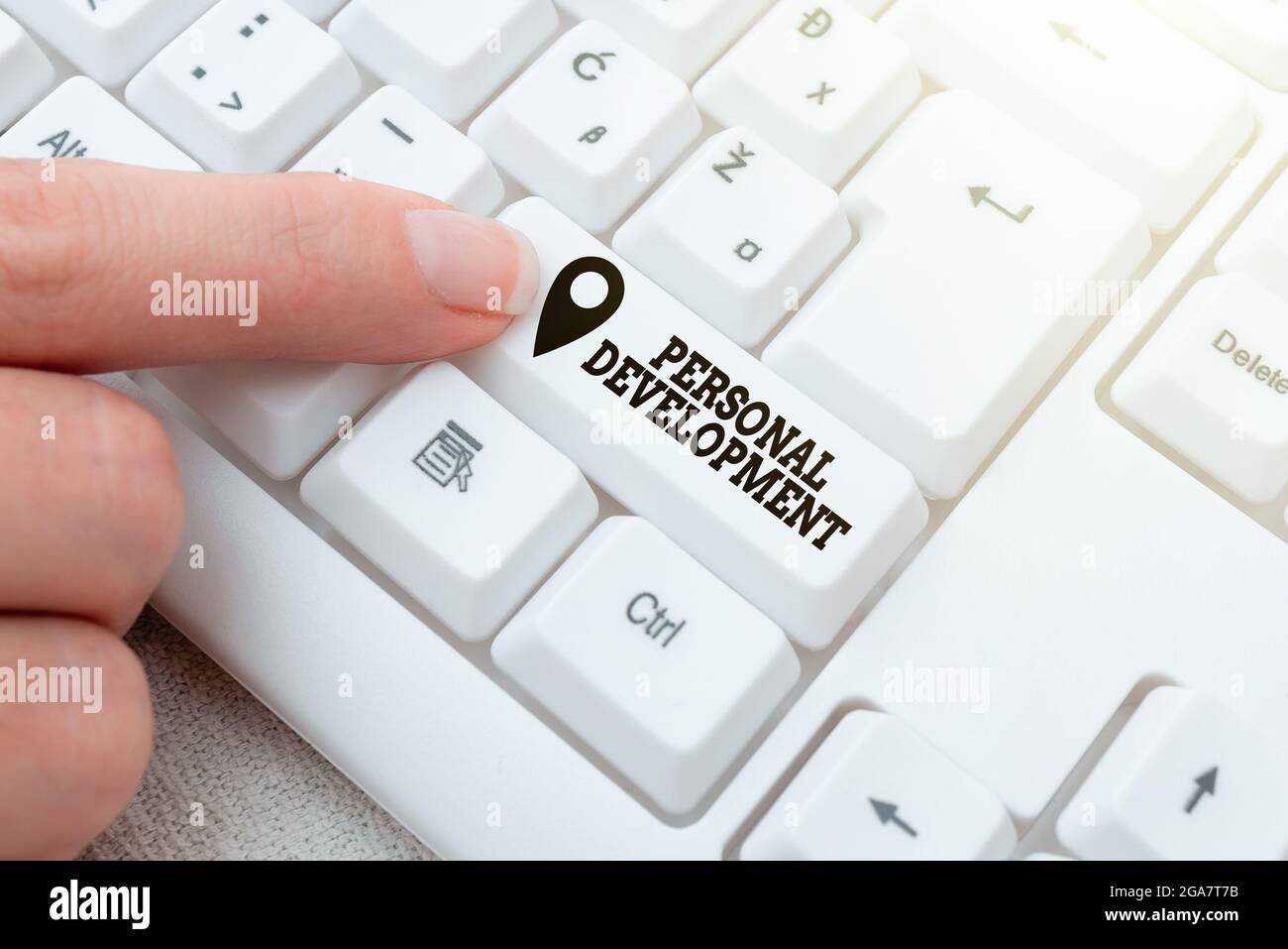 Handwriting text Personal Development. Word for process of improving ...