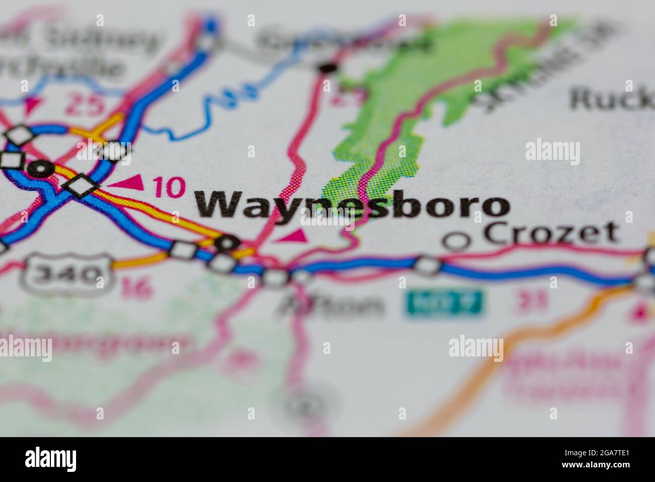 Map of waynesboro virginia hi-res stock photography and images - Alamy