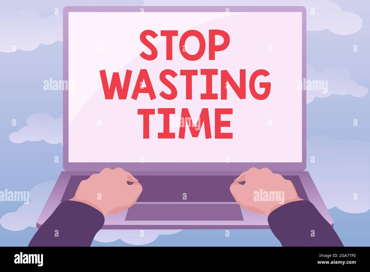 Handwriting text Stop Wasting Time. Concept meaning Organizing ...