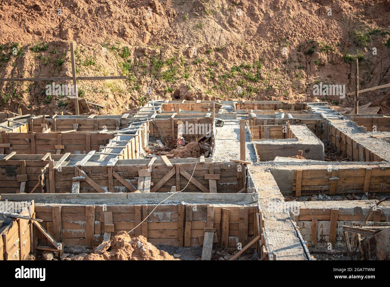 Steel reinforcement rebar strip foundation High Resolution Stock ...