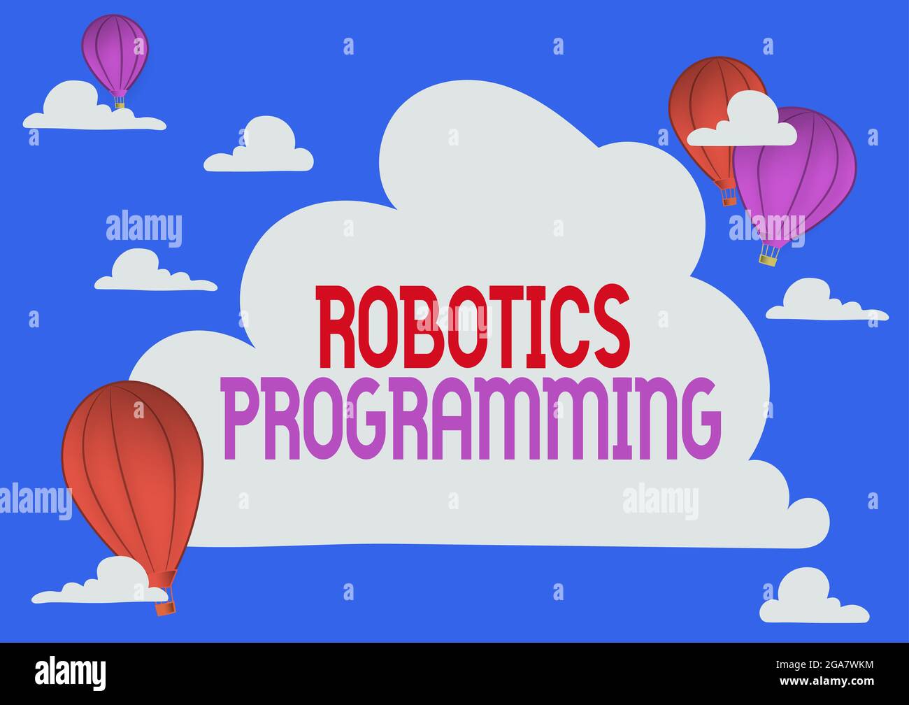 Text caption presenting Robotics Programming. Business showcase ...