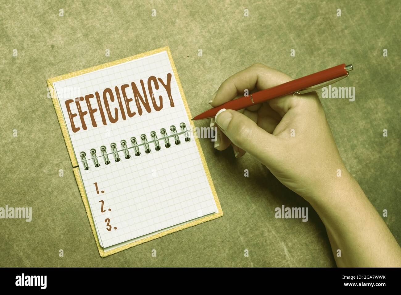 Text caption presenting Efficiency. Word Written on ability to prevent ...