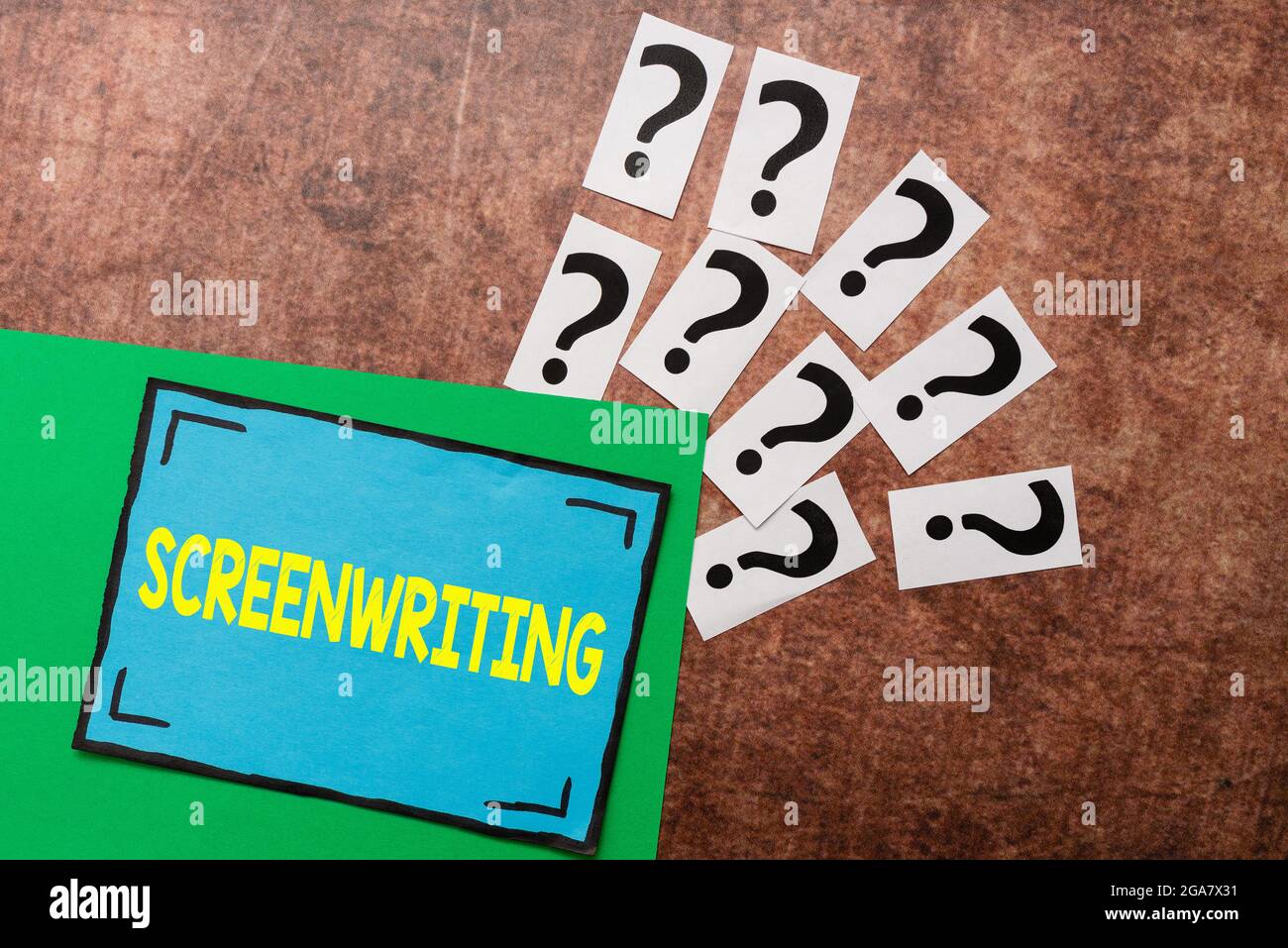 Hand writing sign Screenwriting. Business concept the art and craft of ...