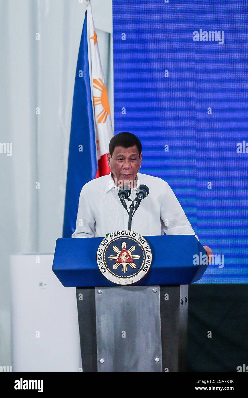 Makati, Philippines. 29th July, 2021. Philippine President Rodrigo ...