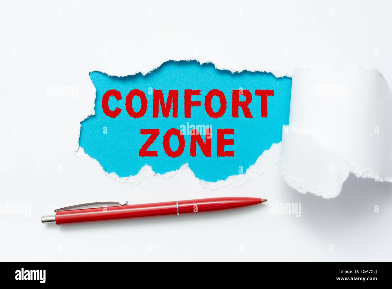 Sign displaying Comfort Zone. Business concept A situation where one ...