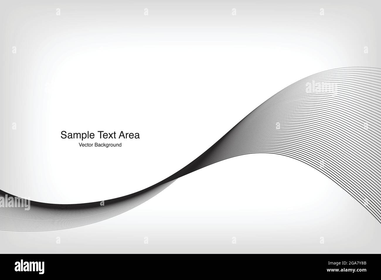 Abstract Modern Line, Wave Designed On Gray Background With Sample Text ...