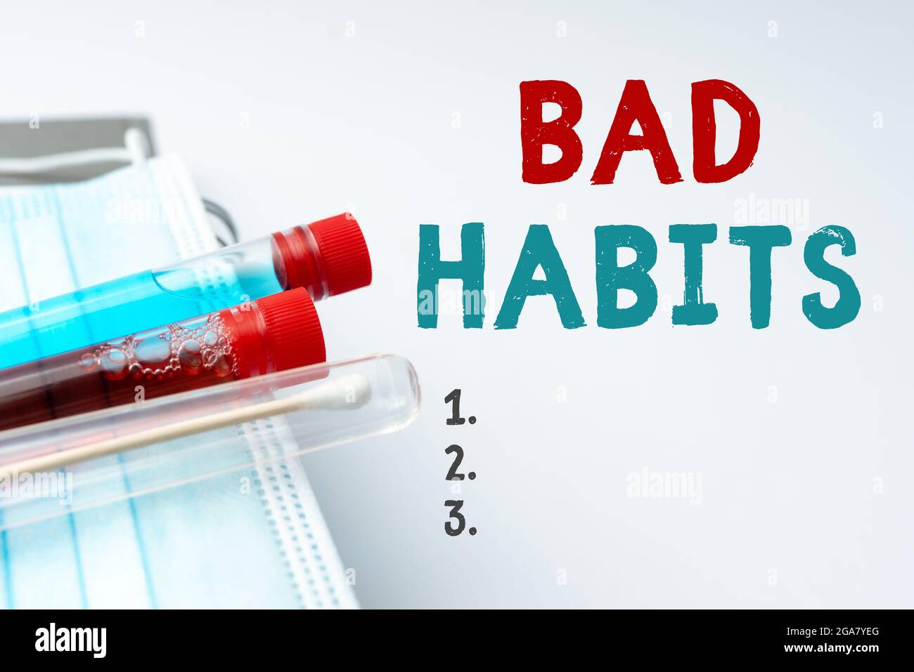Text sign showing Bad Habits. Word for the uncontrollable negative ...