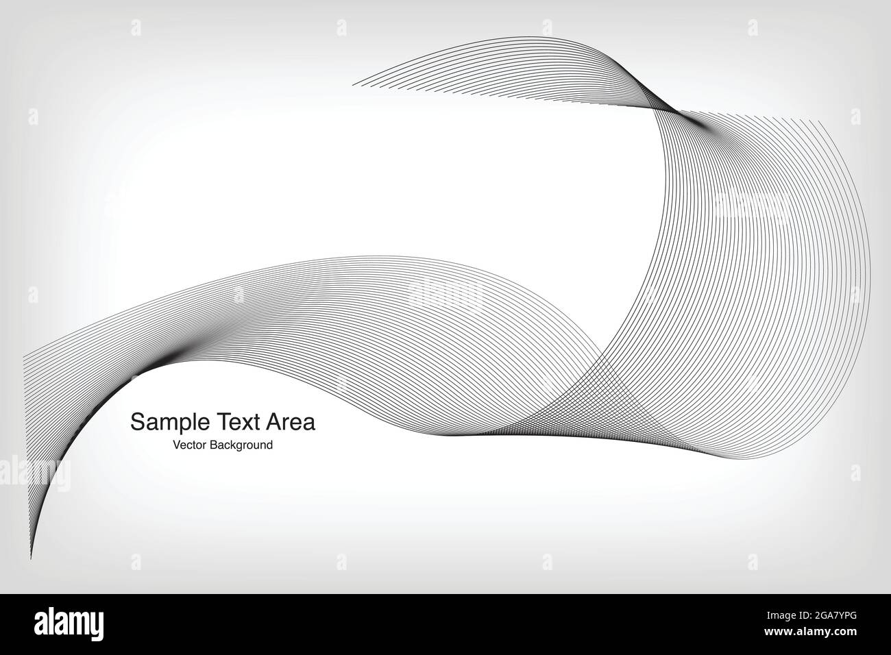 Abstract Modern Line, Wave Designed On Gray Background With Sample Text ...