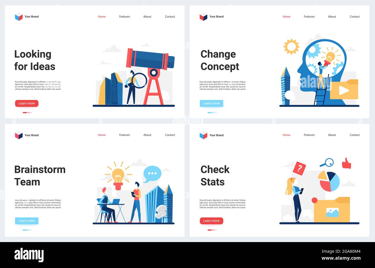 Business idea innovation, change strategy, success management teamwork ...