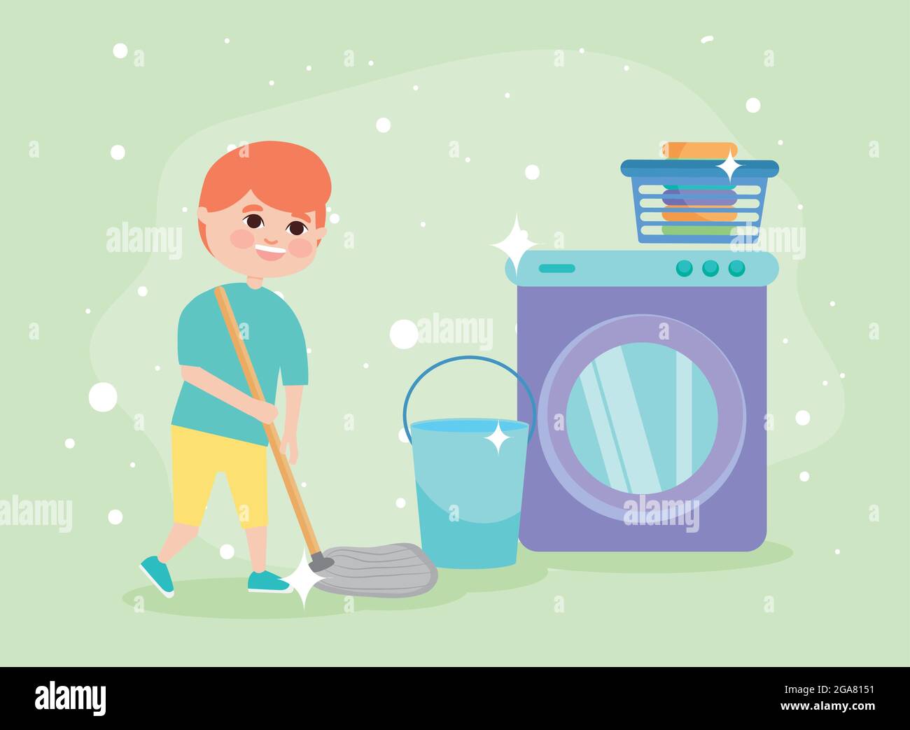 Green house laundry on Stock Vector Images - Alamy