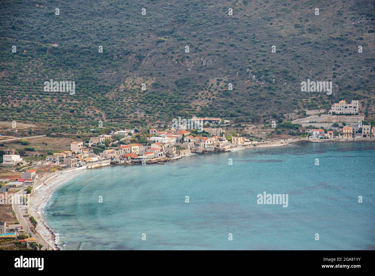 View of the magnificent mountainous area in Mani area between Laconian ...
