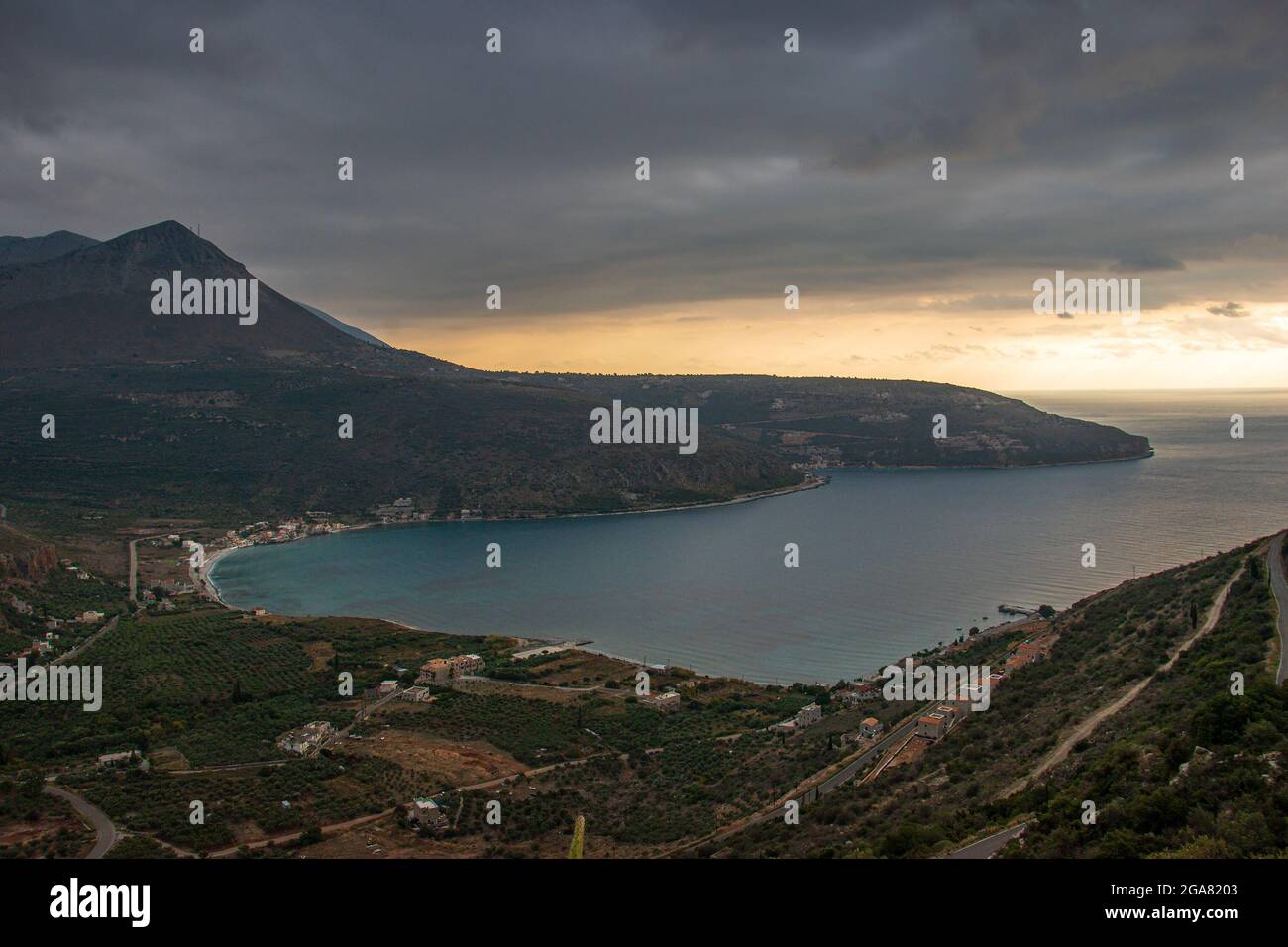 View of the magnificent mountainous area in Mani area between Laconian ...