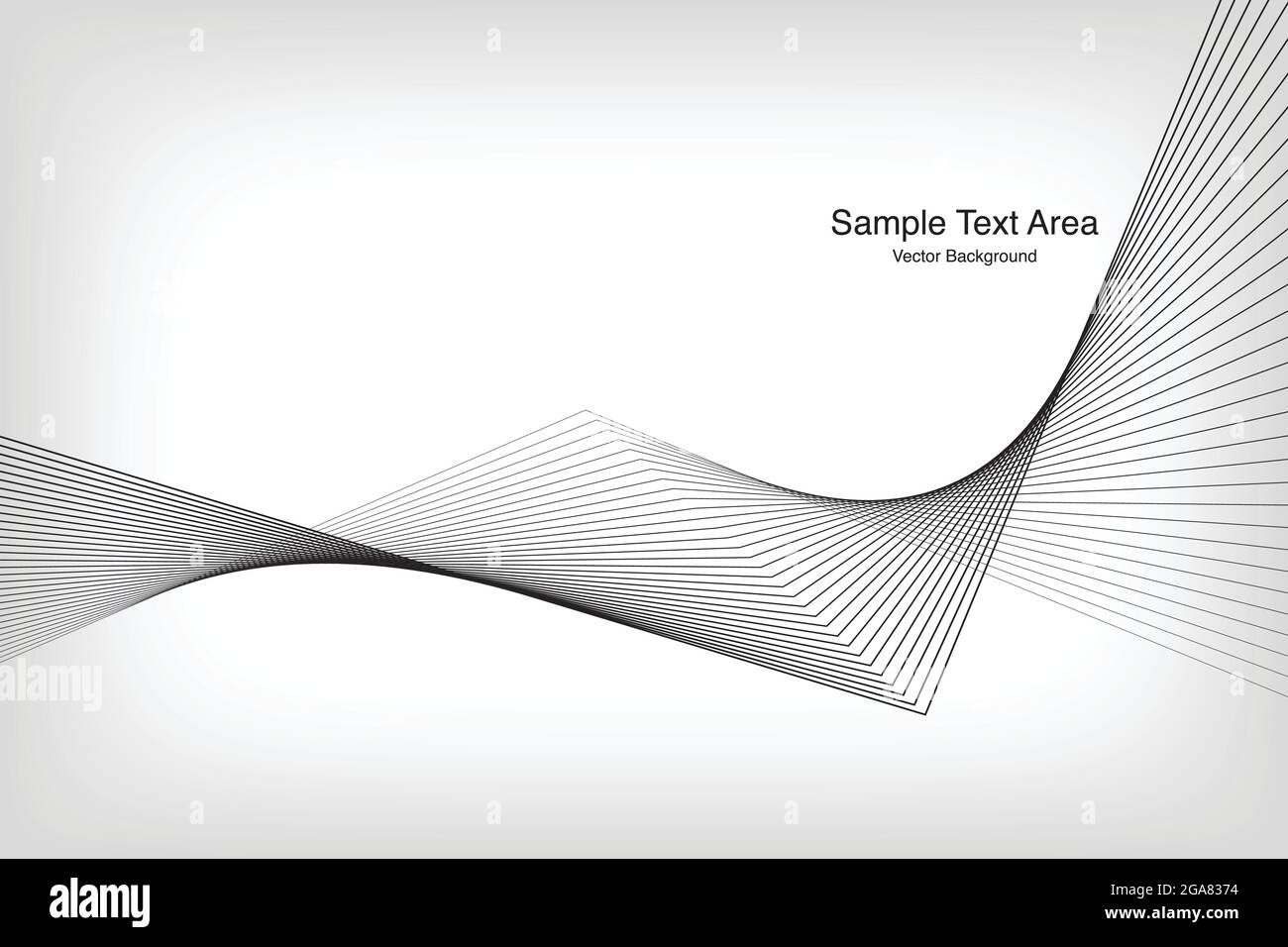 Abstract Line, On White Background With Sample Text Area. Vector ...